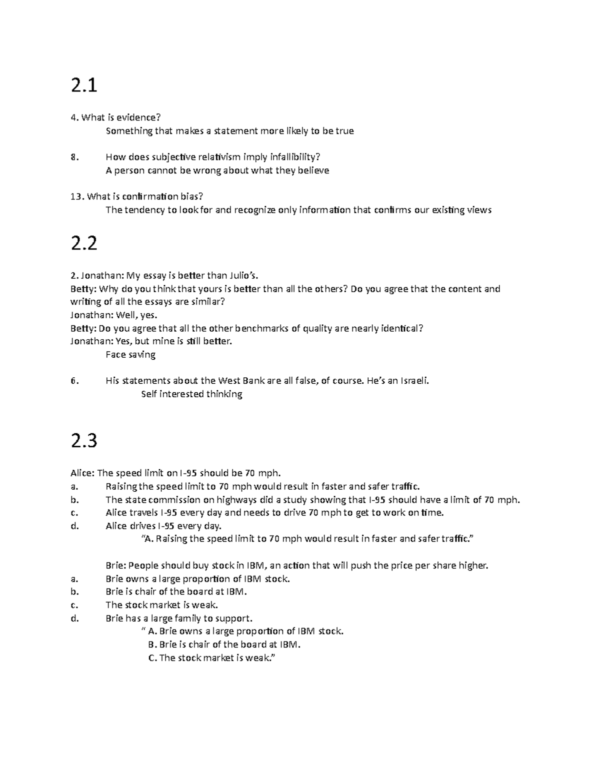 Homework 2 - Assignment 2 for Logic of Everyday Reasoning. - 2. What is ...
