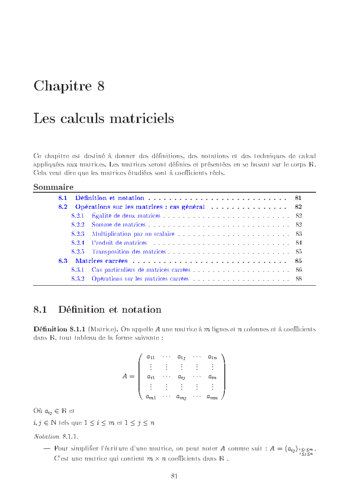 Math-App-Chap-08(Les calculs matriciels) - Chapitre 8 Les al uls matri ...