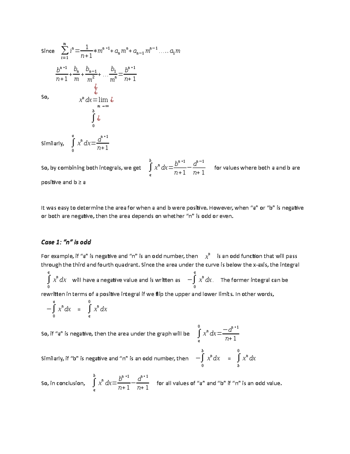 Math 151 assignment 2 - m n Since ∑ i = i=1 1 ∗mn +1+ an mn+ an−1 mn−1 ...