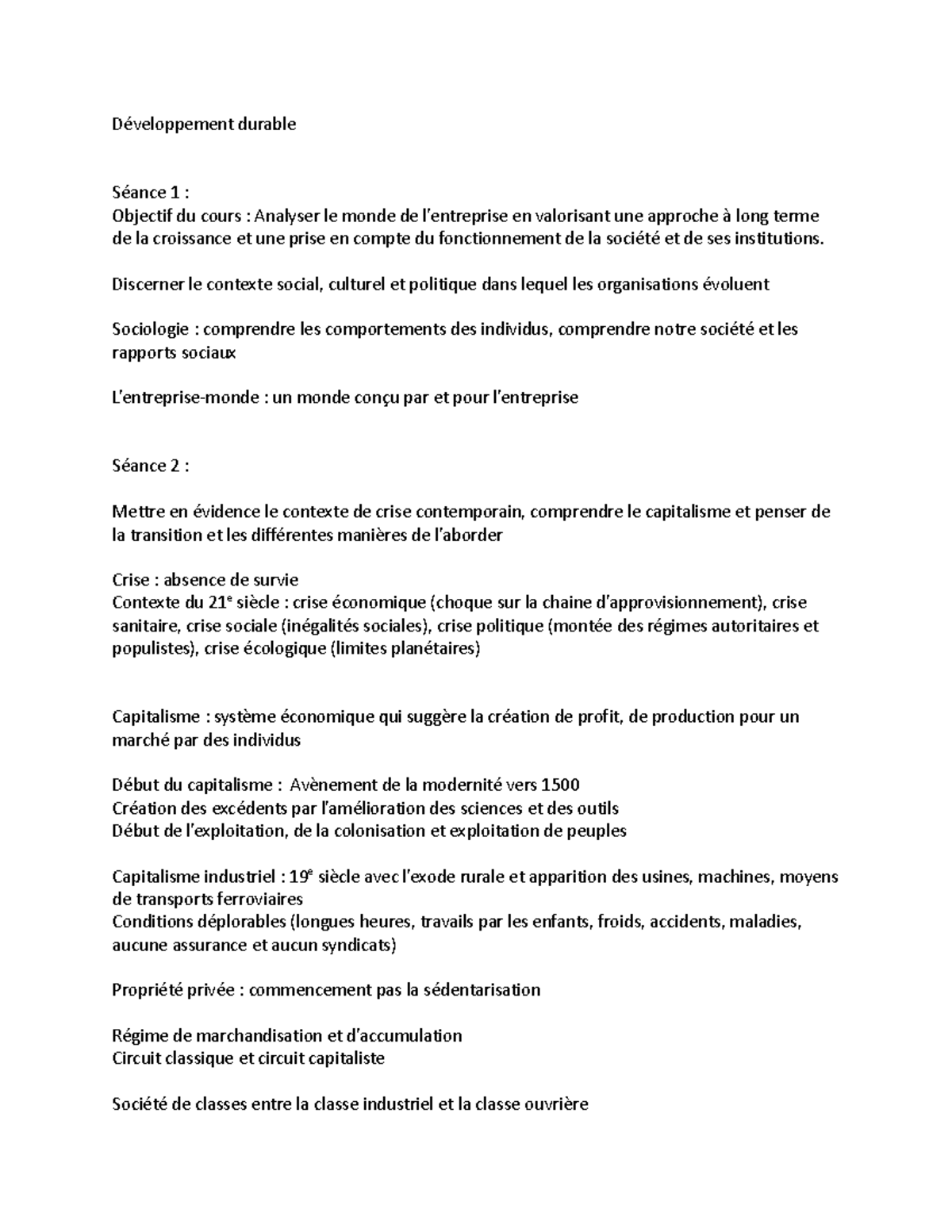 Développement durable définition - Développement durable Séance 1 ...