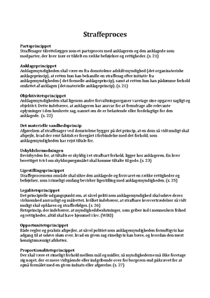 Oversigt Straffeloven - Straffelovens almindelige del § 1. kap ...
