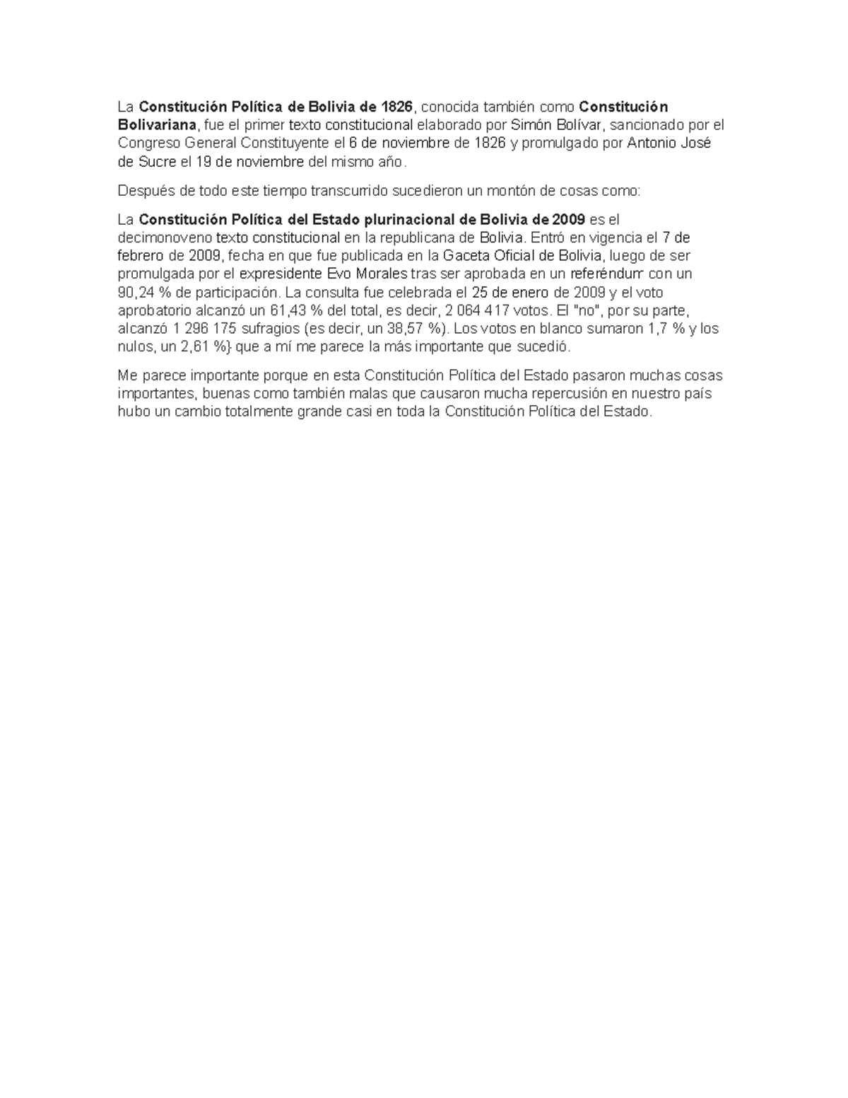 Derecho Constutucional (trabajo en clases) - La Constitución Política ...