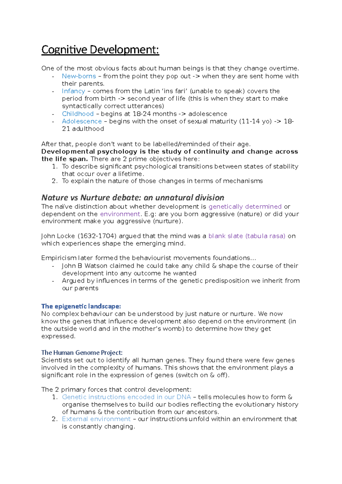 11. Cognitive Development - Cognitive Development: One of the most ...