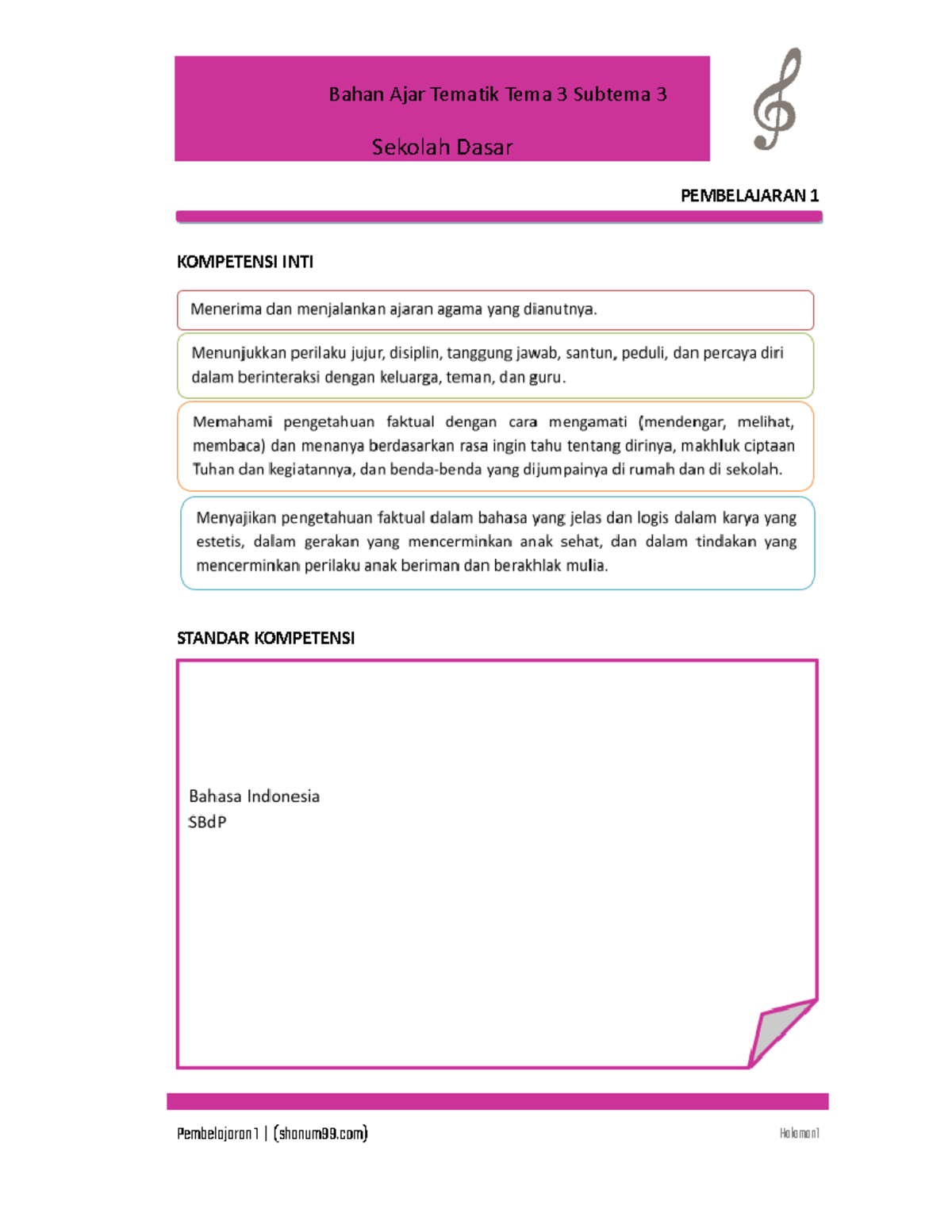 2. Bahan AJAR Kelas 3 TEMA 3 SUB TEMA 3 Pembelajaran 1 (shanum 99.com ...
