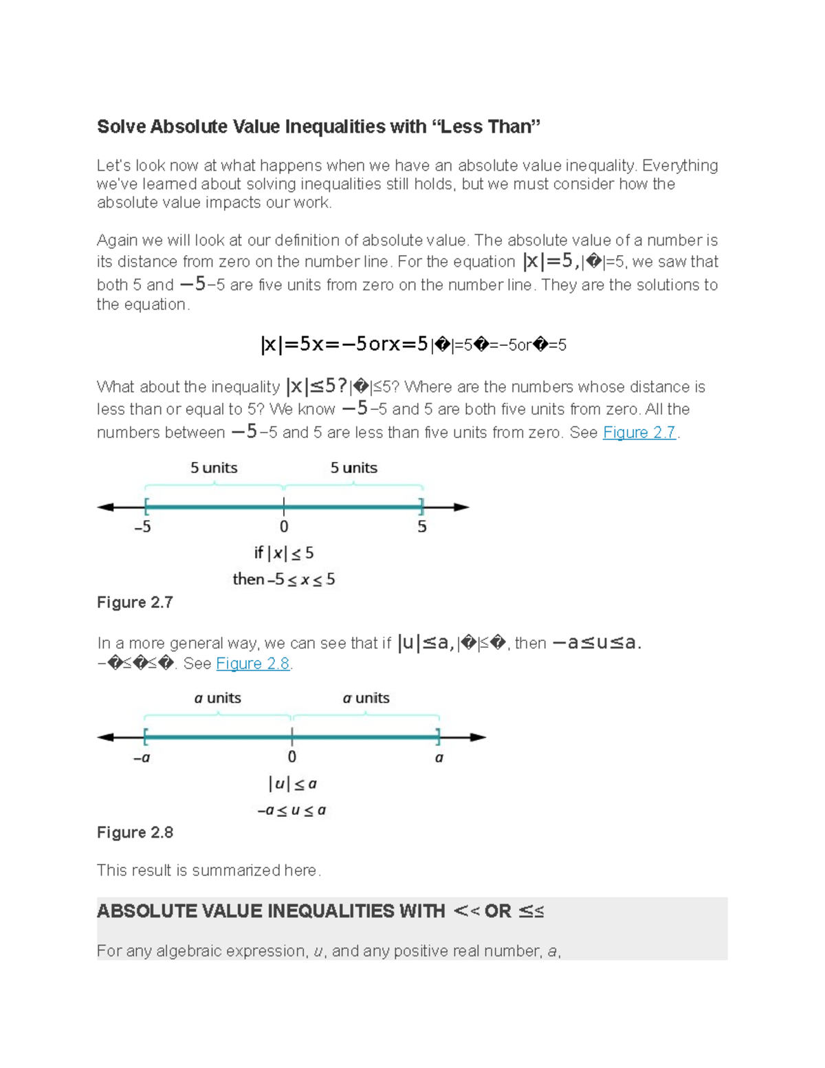 2.6 Solve Absolute Value Inequalities with “Less Than” - Solve Absolute ...