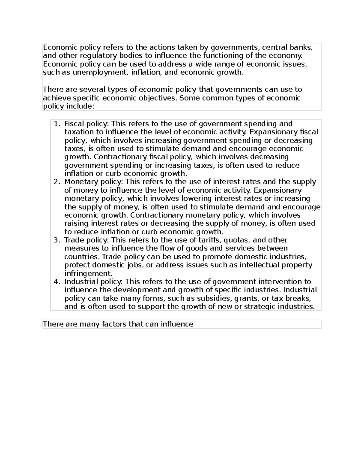 Economic policies 10 - fiscal and monetary overview - Economic policy ...