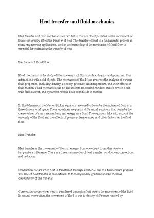 Experimental techniques for studying fluid mechanics and heat transfer ...