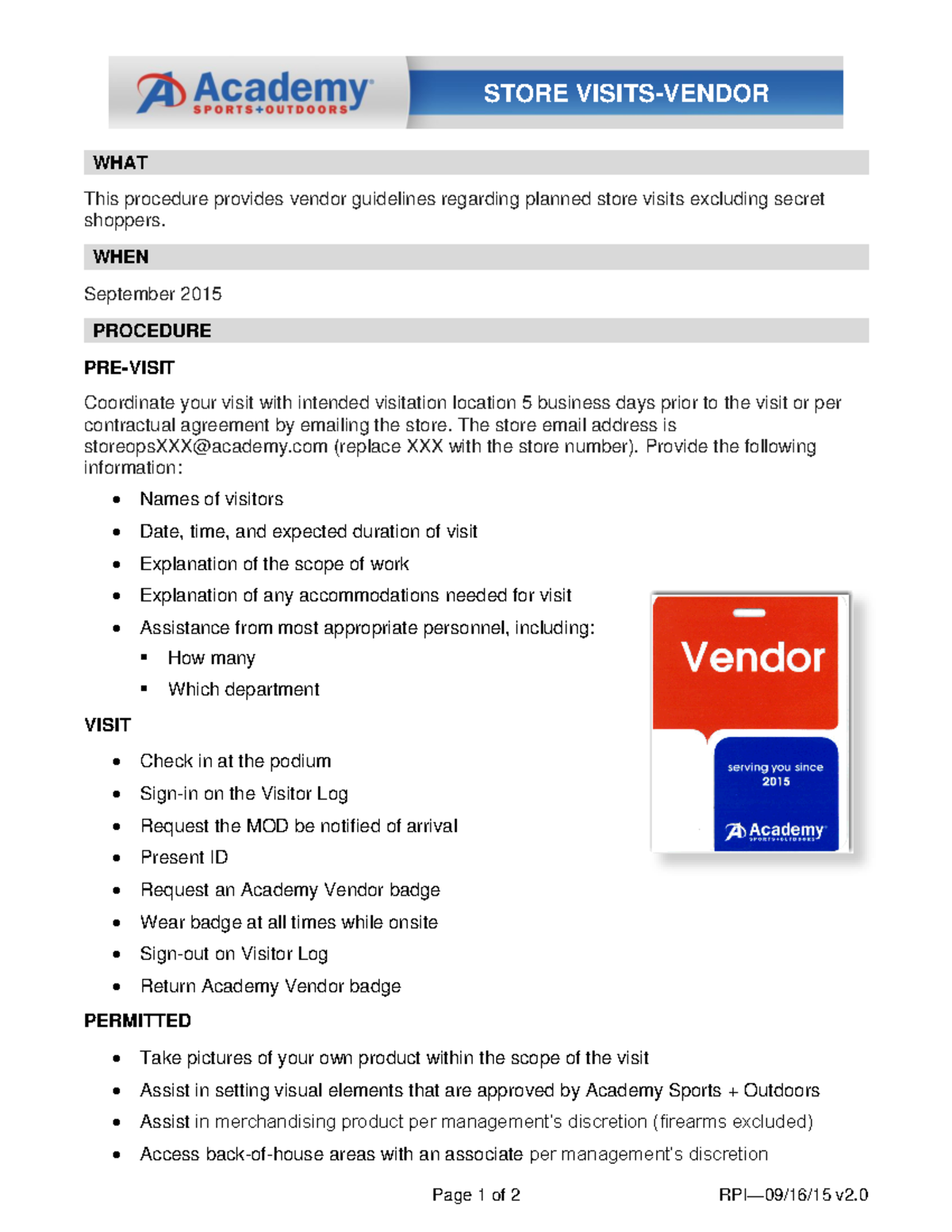 Academy-Vendor-Guidelines - BUS 499 - Strayer - Studocu