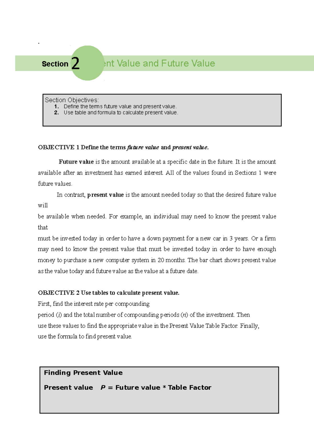 Module 2 Section 2-3 - bfhwgwehrwhu - . OBJECTIVE 1 Define the terms ...