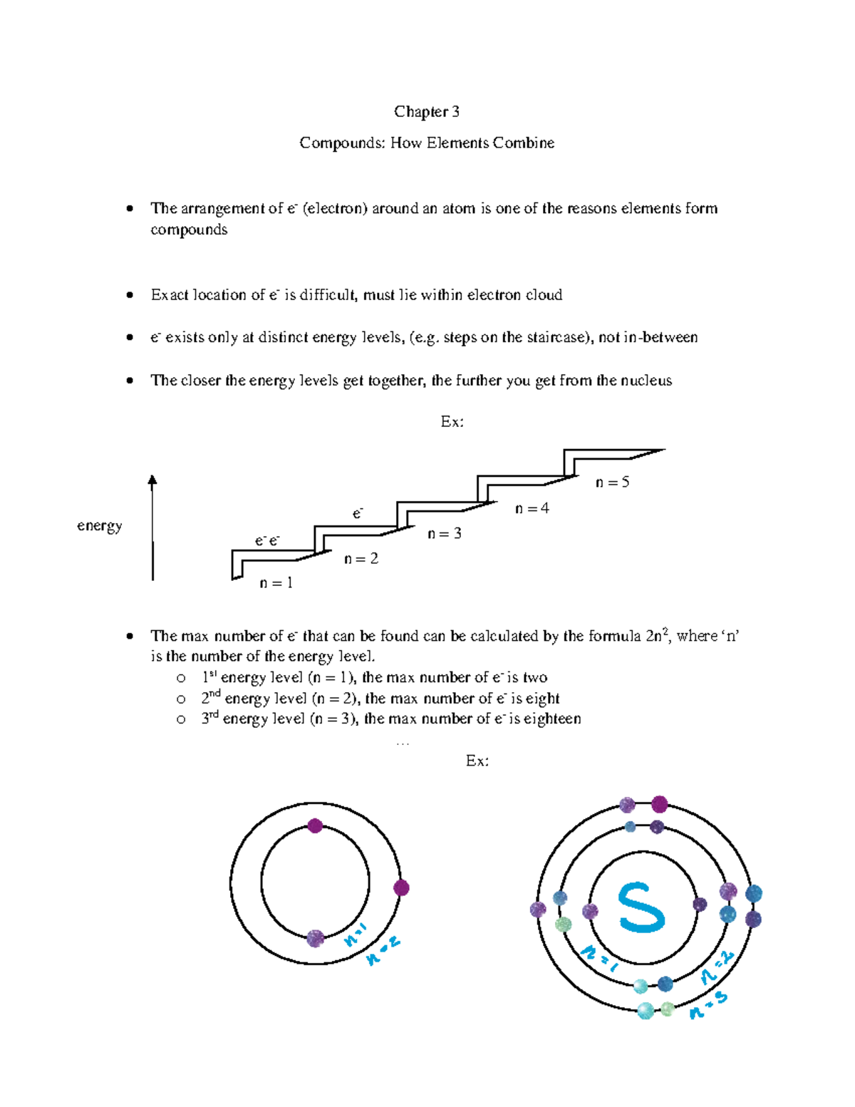 Chemistry Chapter 3 Notes - Chapter 3 Compounds: How Elements Combine ...