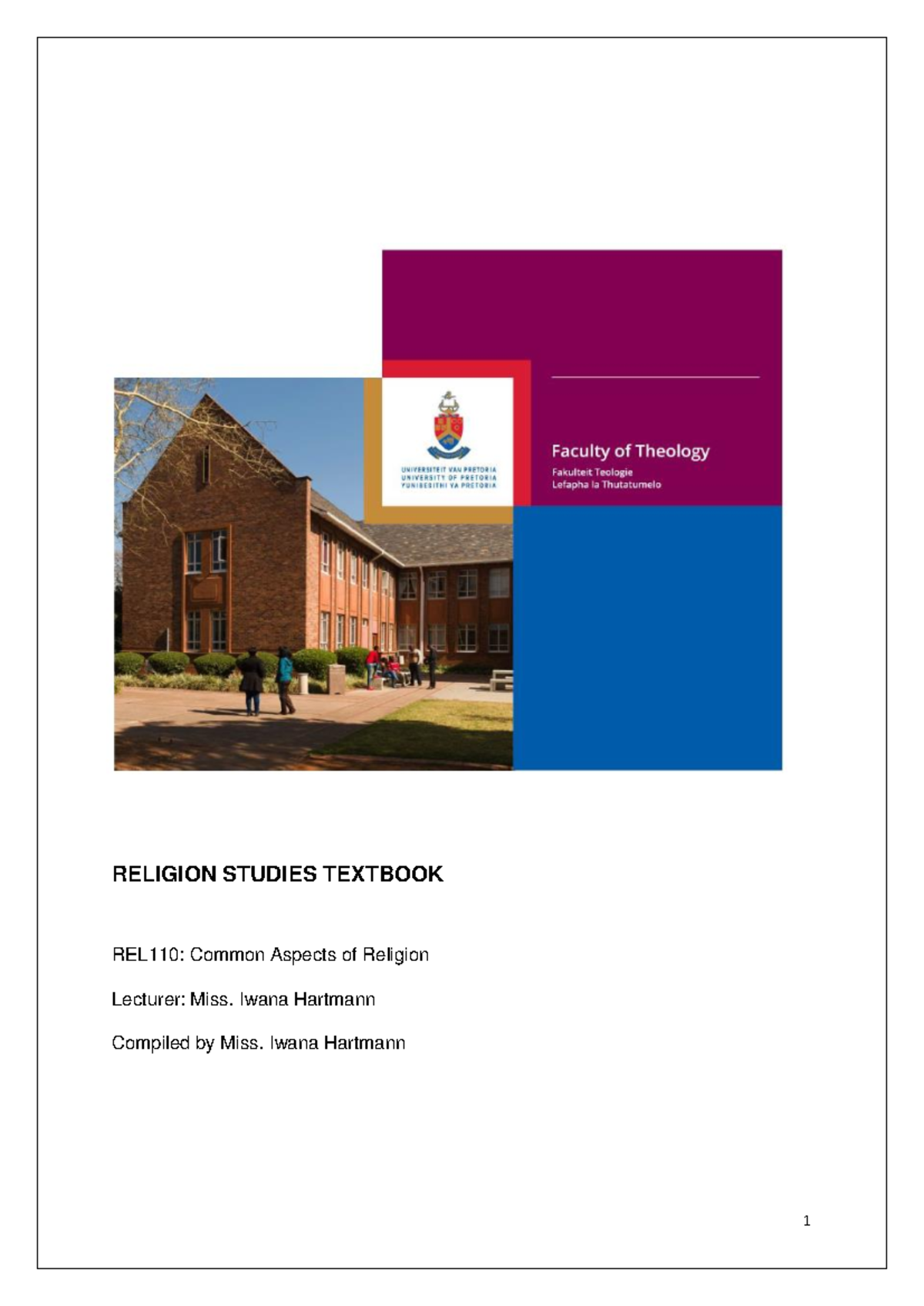 REL110 Religion Studies Textbook 2024 - RELIGION STUDIES TEXTBOOK REL1 ...
