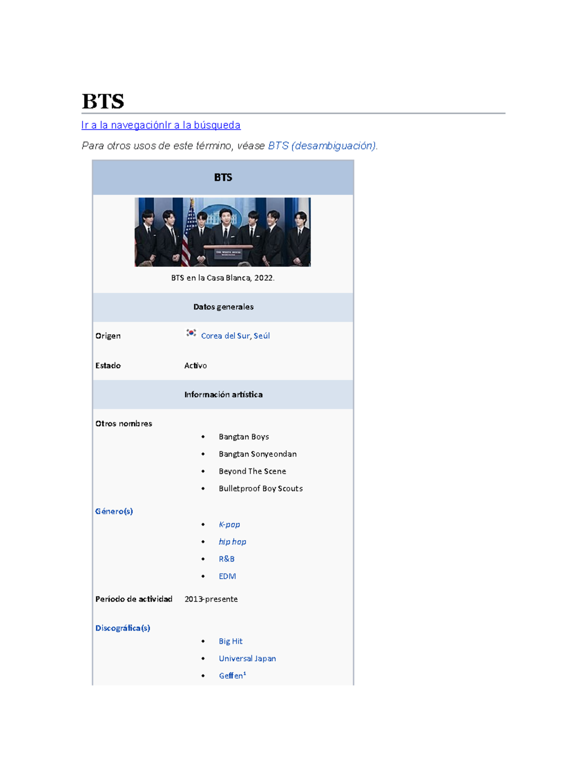 BTS - Biografía de bts - BTS Ir a la navegaciónIr a la búsqueda Para ...
