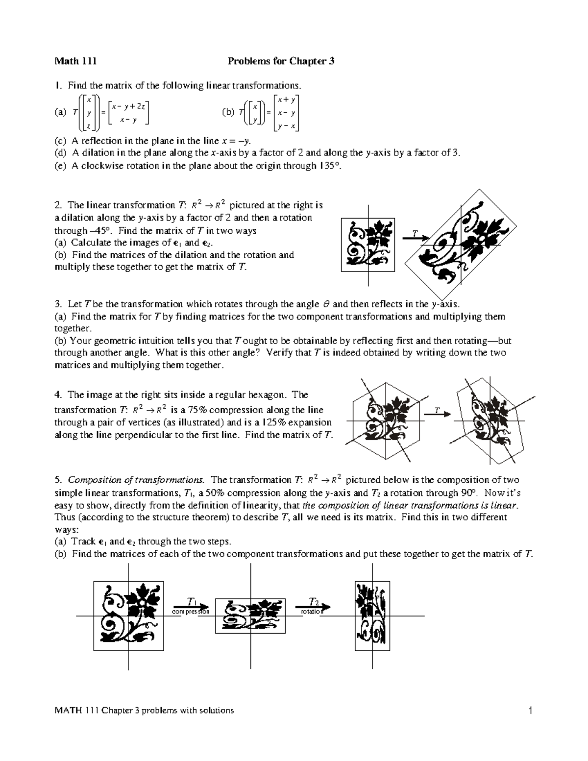 Chap3problems&solutions - Math 111 Problems for Chapter 3 1. Find the ...