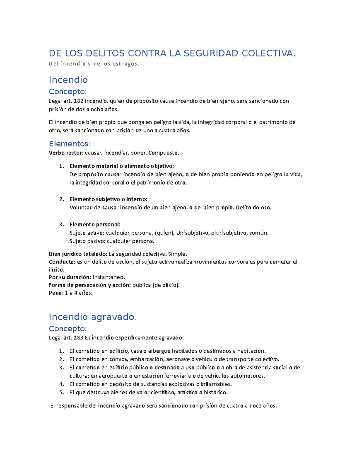 DE LOS Delitos Contra LA Seguridad Colectiva - DE LOS DELITOS CONTRA LA ...