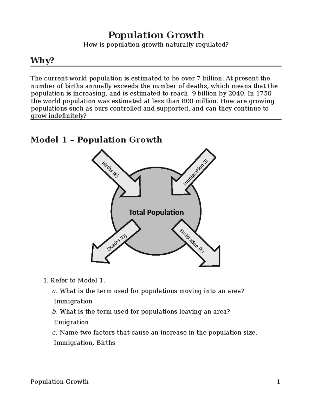 29 Population Growth-S - Population Growth How is population growth ...