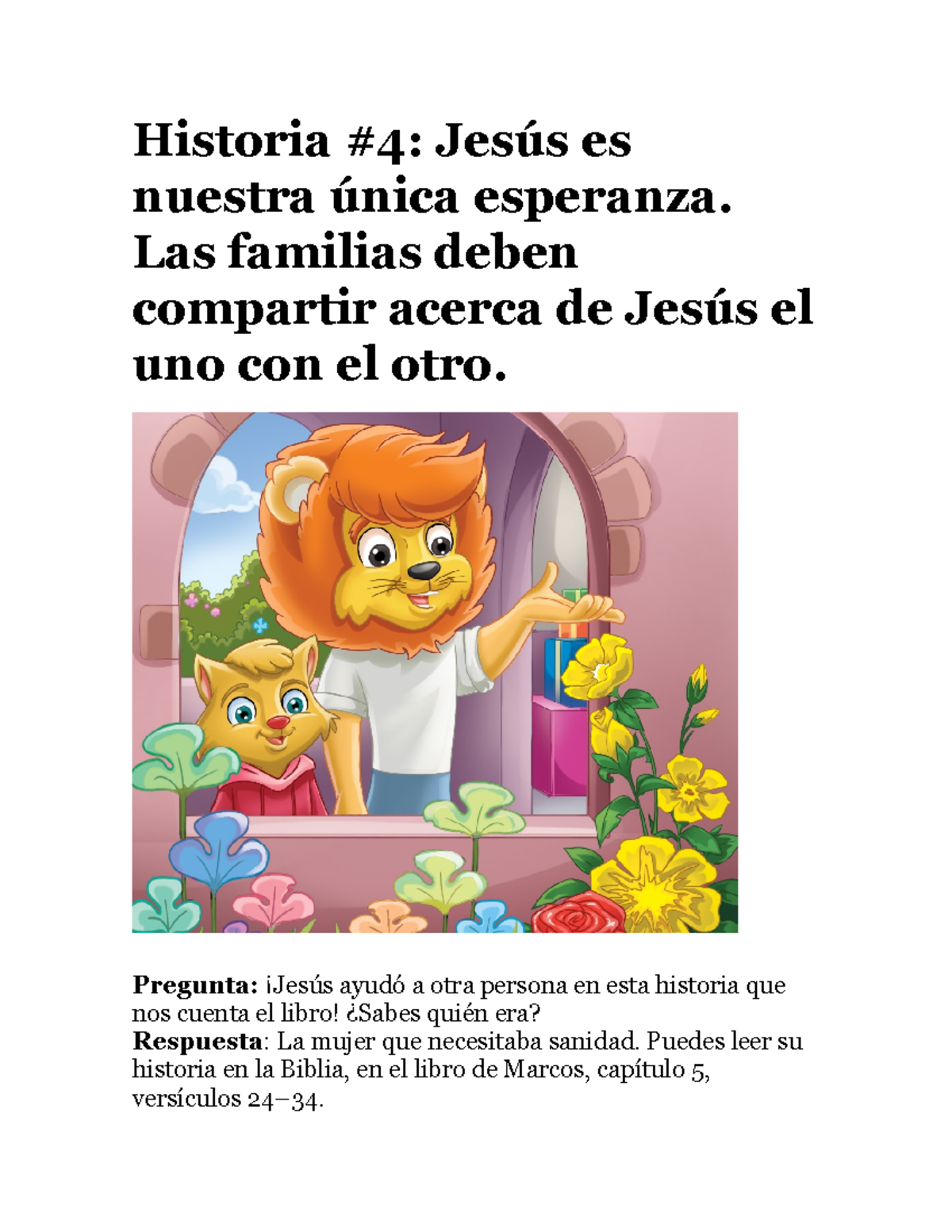 Historia No. 4 - hhhhh - Historia #4: Jesús es nuestra única esperanza ...