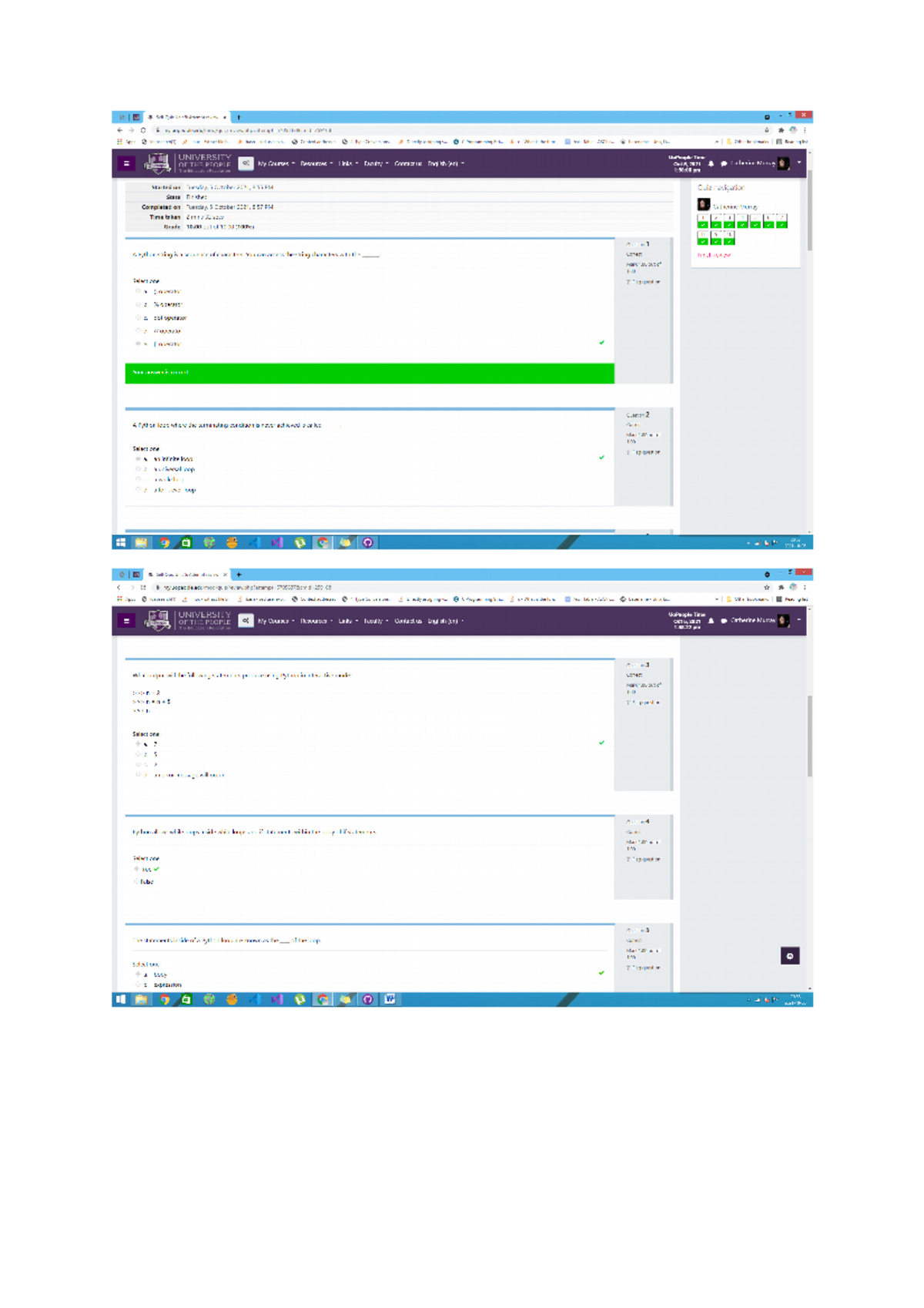 Self-Quiz Unit 5 CS1101 Screenshots - CS 1101 - Studocu