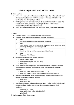 Array and attribute Num Py - Array and attribute NumPy NumPy Arrays o ...