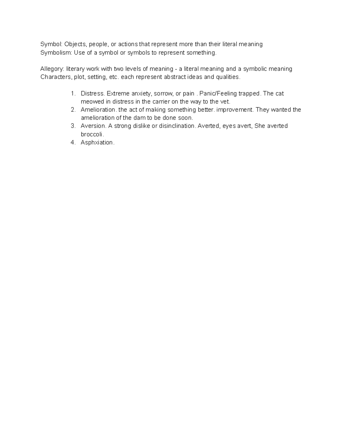 Symbol notes - Symbol: Objects, people, or actions that represent more ...