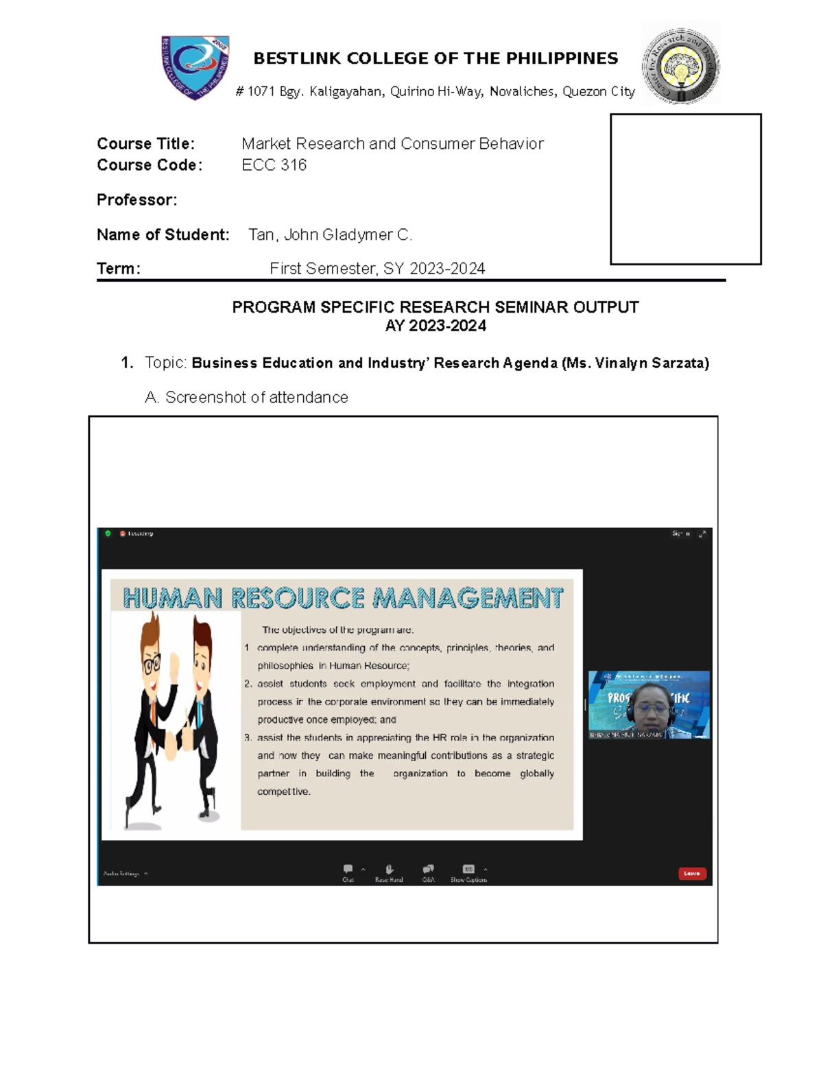 3rd Yr-Research-Seminar-Output Set-C BSBA-BSEntrep-BSOA- Bsais - 1071 ...