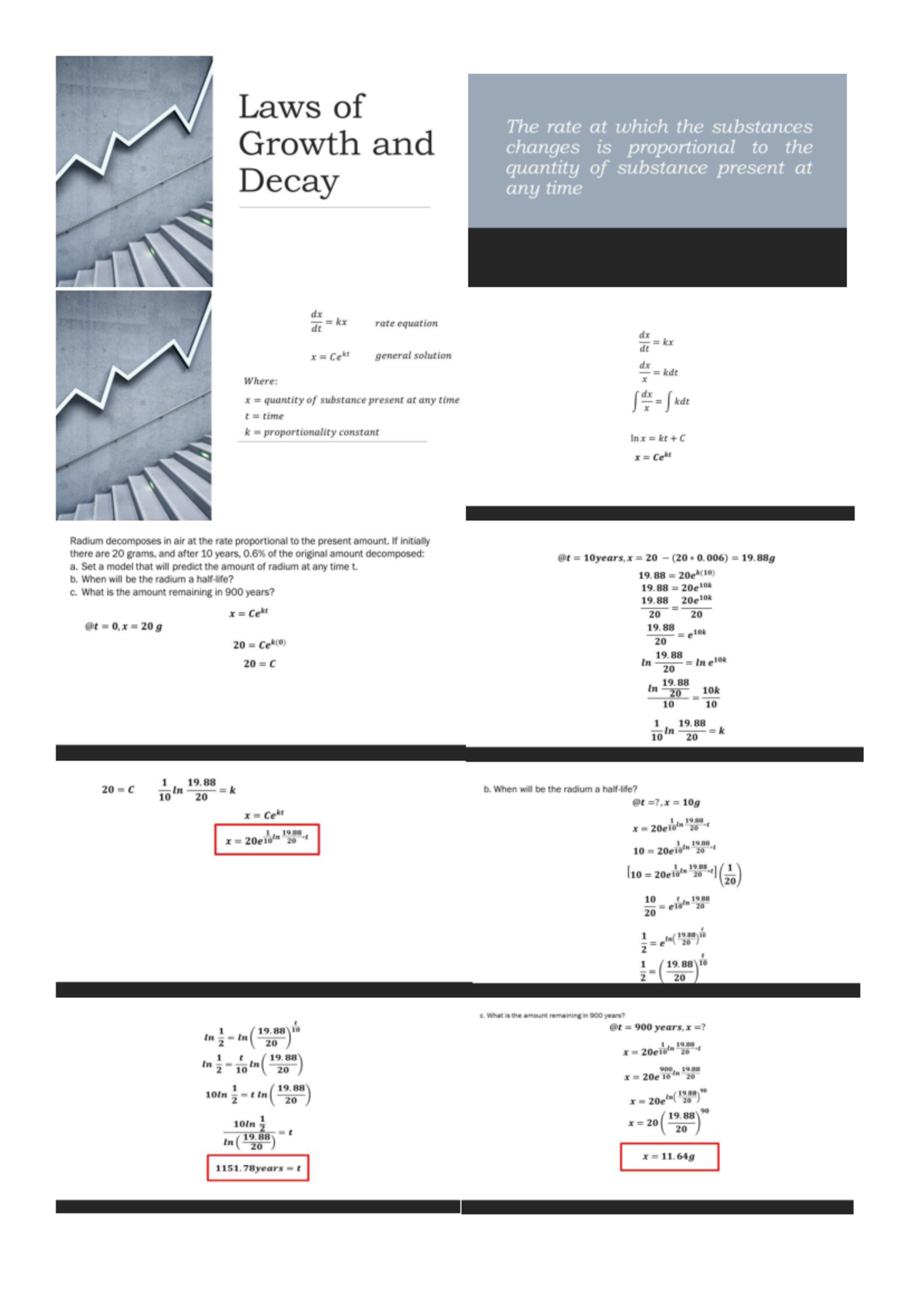 Growth-and-decay - N/A - Laws of The rate at which the substances ...