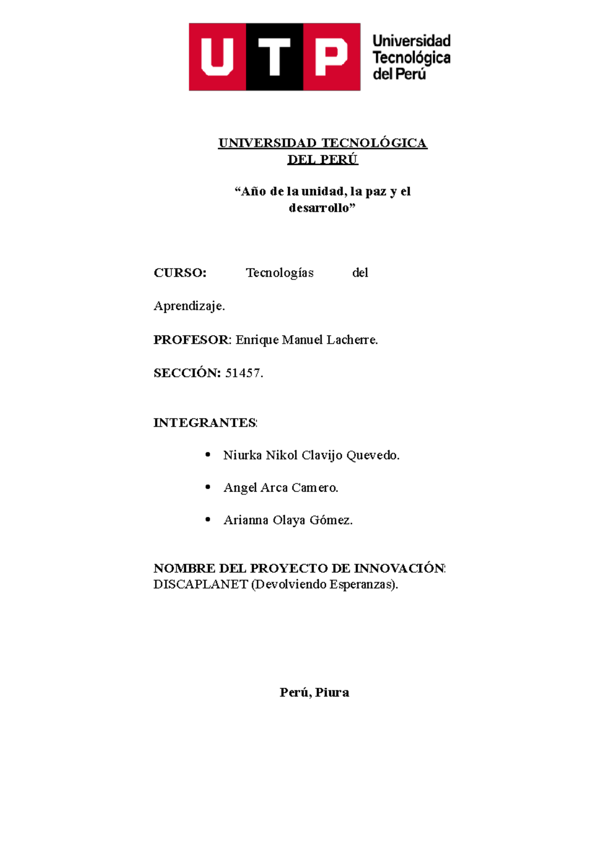 Proyecto Final Tecno S17 - Psicologia Forense - UTP - Studocu