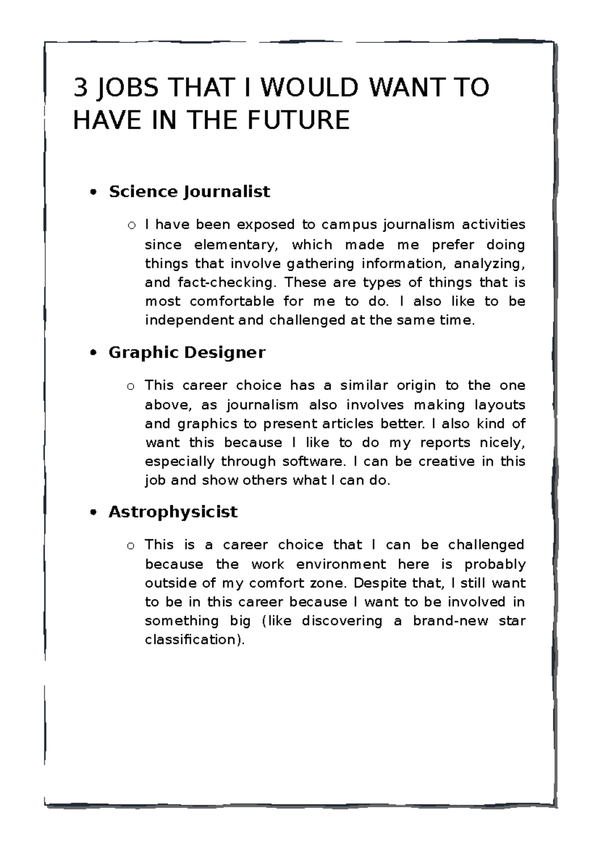 3 JOBS THAT I Would WANT TO HAVE IN THE Future - 3 JOBS THAT I WOULD ...