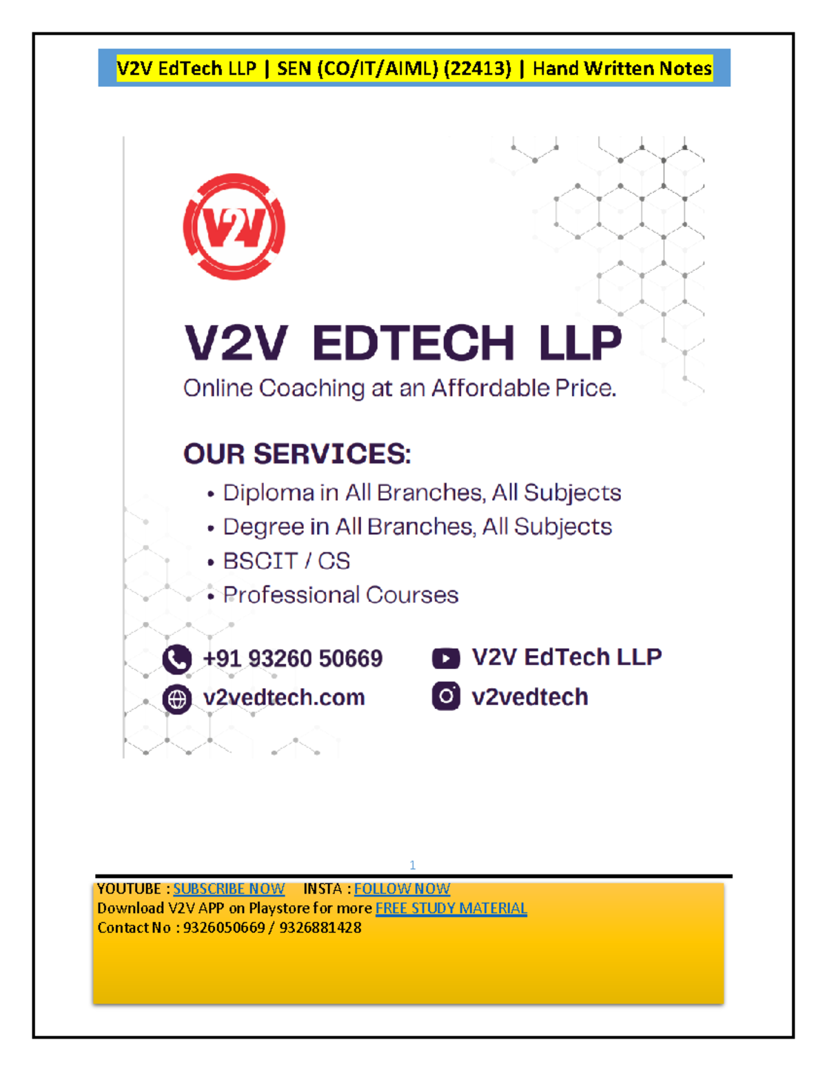 SEN Hand Written Notes by Akshay Sir - 1 YOUTUBE : SUBSCRIBE NOW INSTA ...