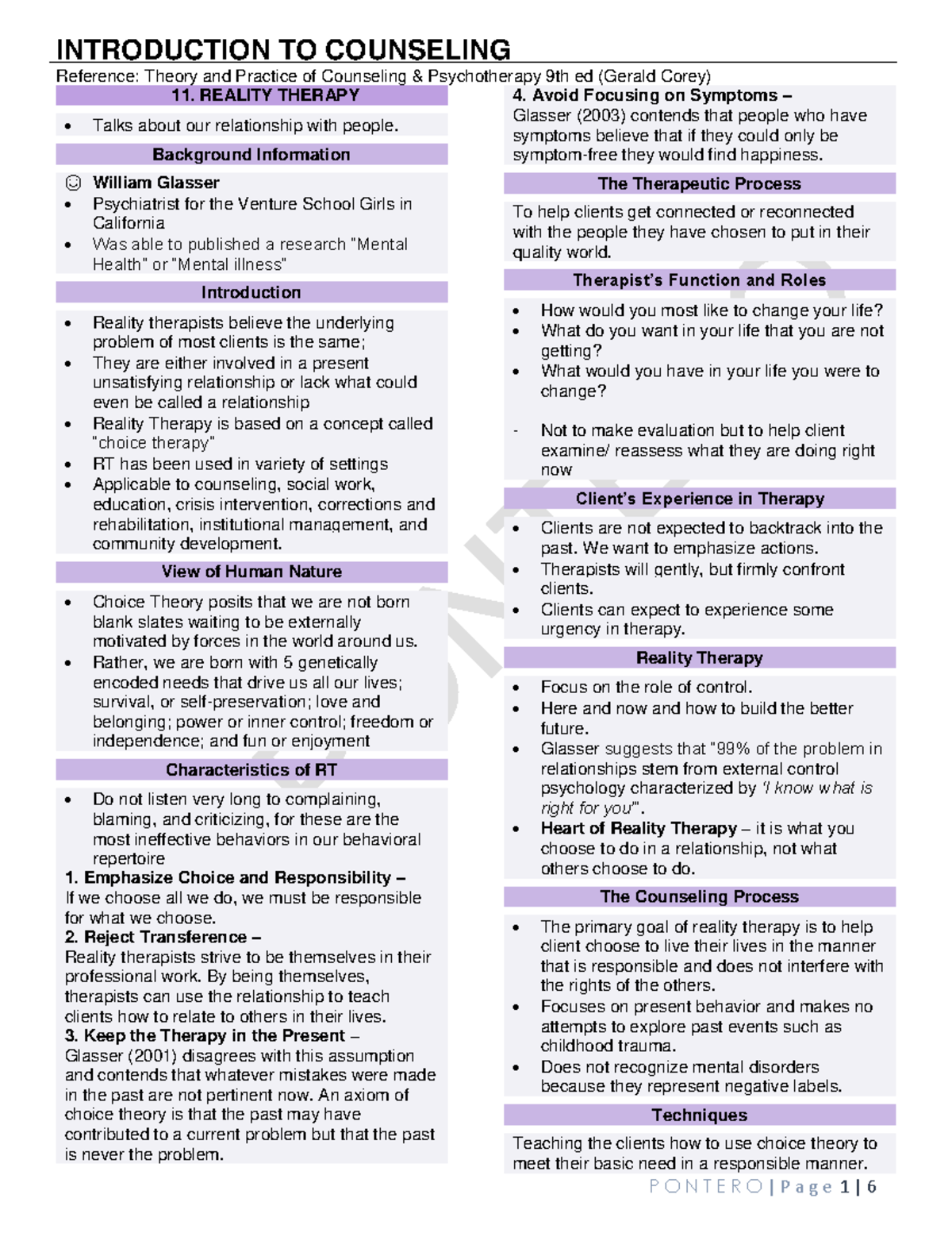Introduction to Counseling reviewer Chapter 11 to 13 - INTRODUCTION TO ...