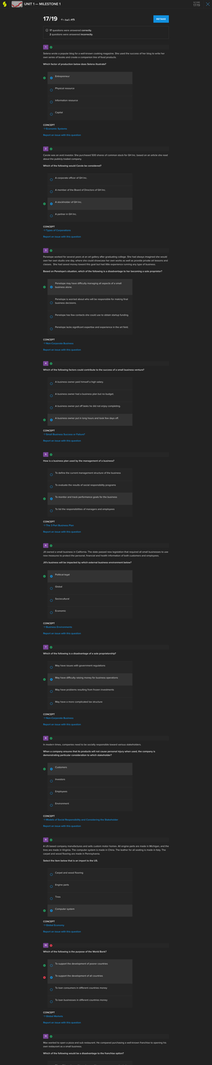 Minestone 3 OL110 - milestone - 1 23/24 that's 96% RETAKE 23 questions ...