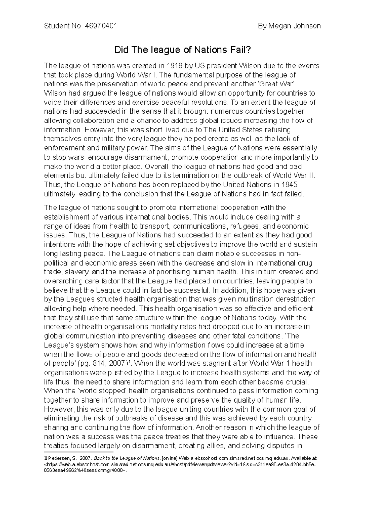 Did The league of Nations Fail - The fundamental purpose of the league ...