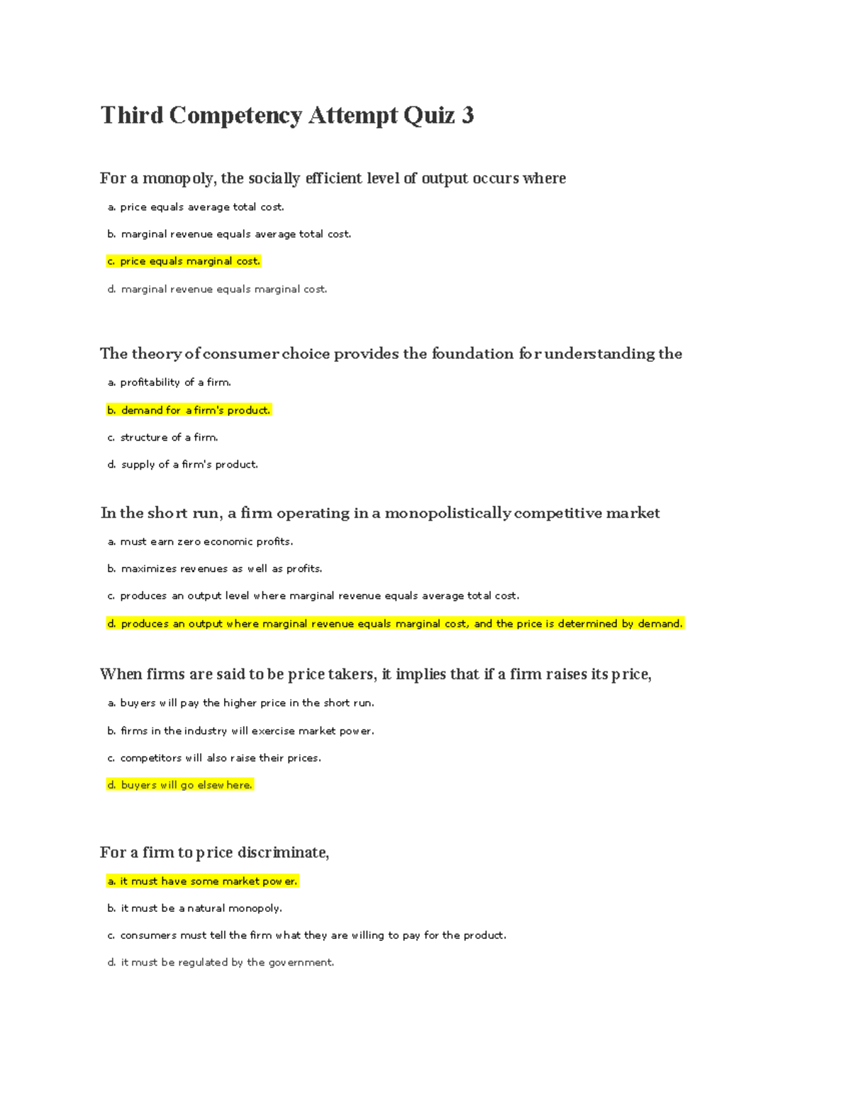 Third Attempt Quiz Competency 3 - Third Competency Attempt Quiz 3 For a ...