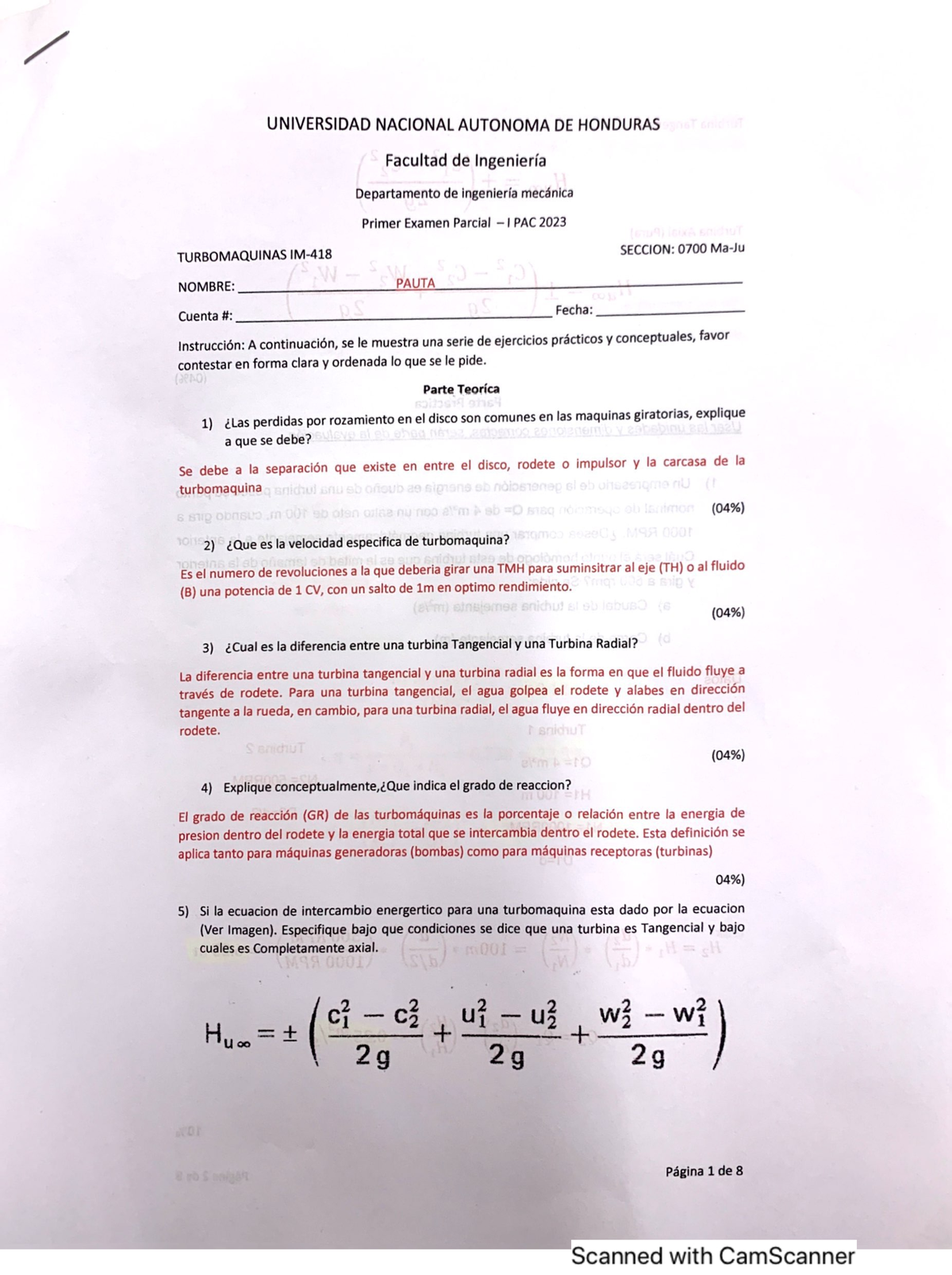Pauta Primer Parcial Turbo 1PAC - UNIVERSIDAD NACIONAL AUTONOMA DE ...