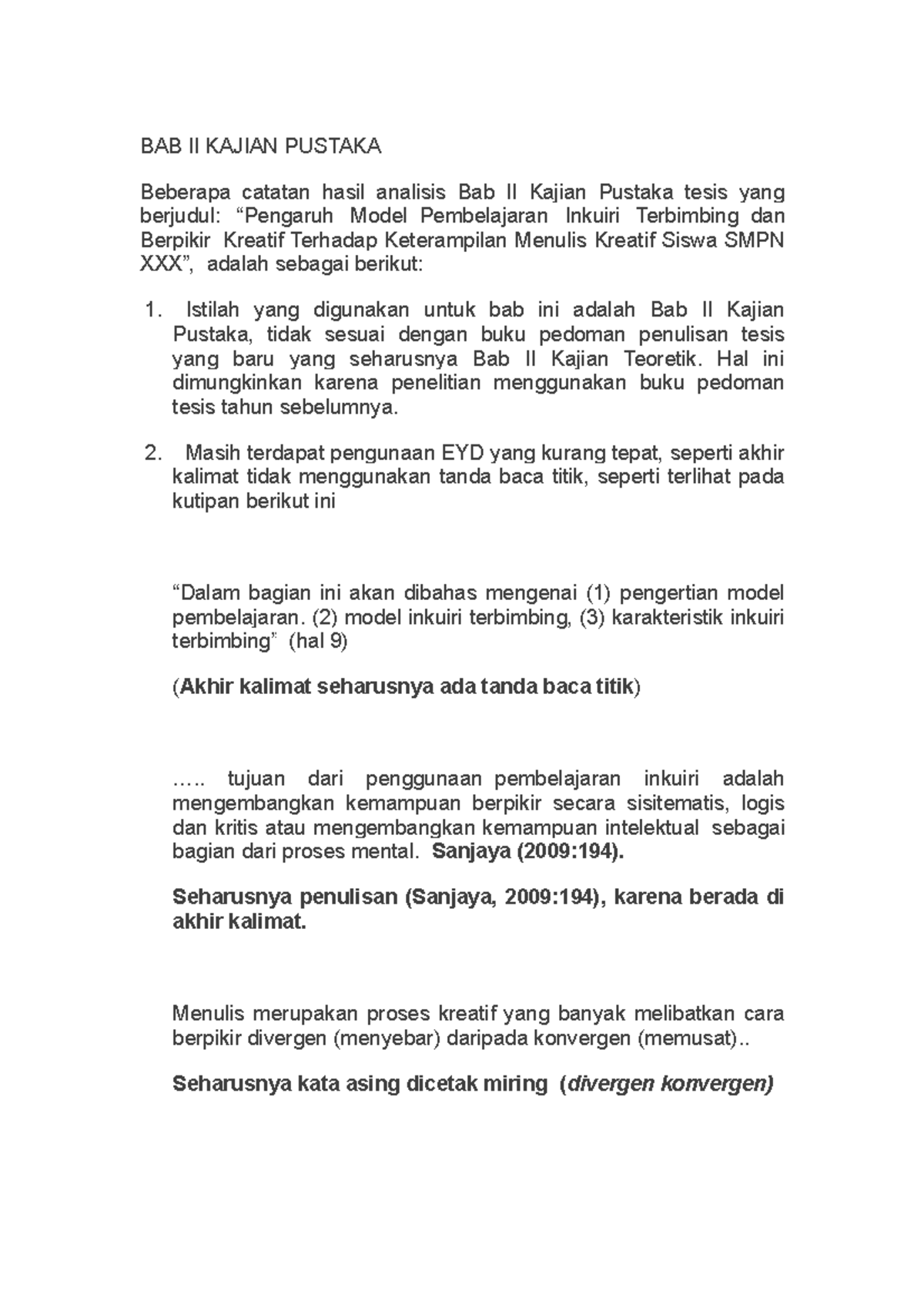 Contoh Tugas Meta Analisis Tesis 2 - BAB II KAJIAN PUSTAKA Beberapa ...
