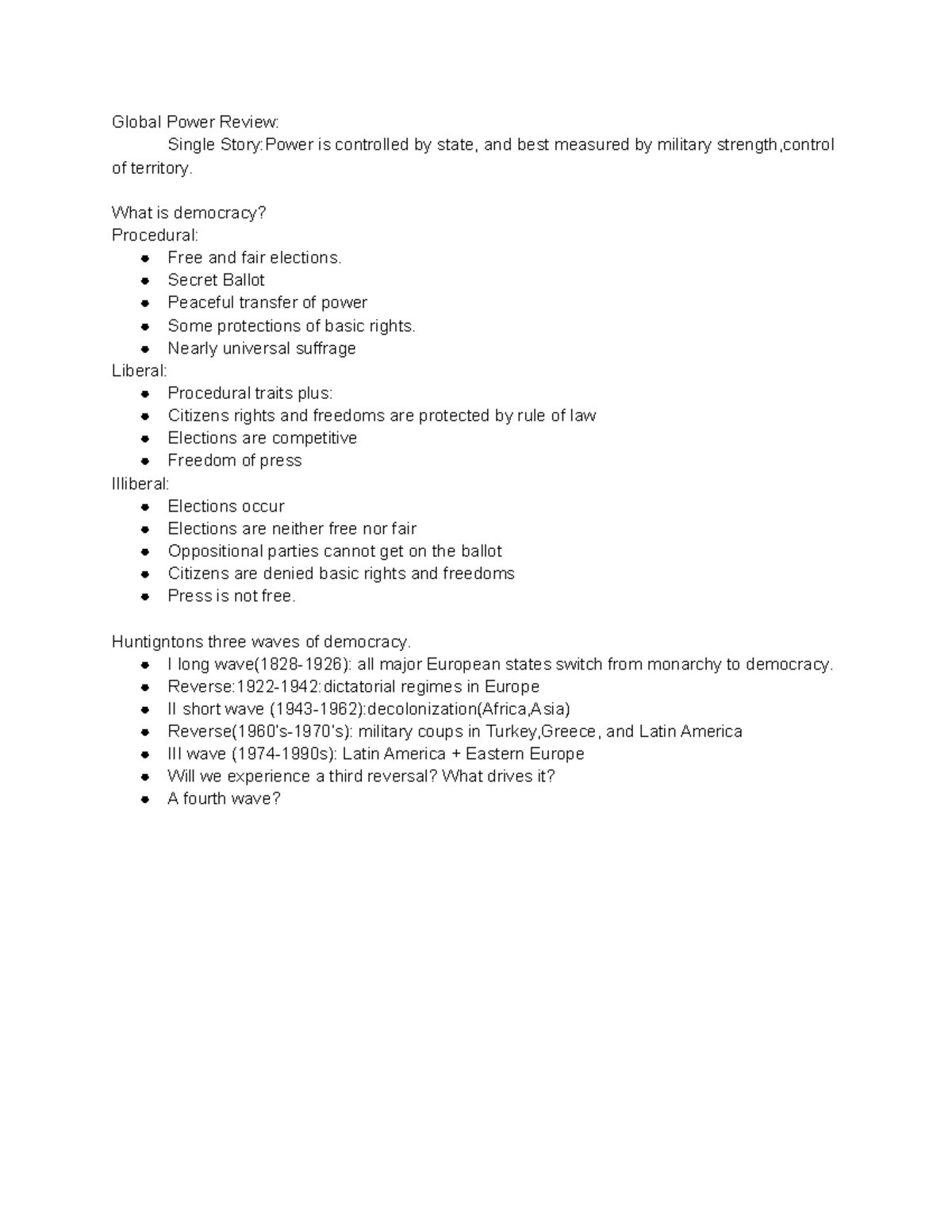 03 21 Globalization Notes - Global Power Review: Single Story:Power is ...