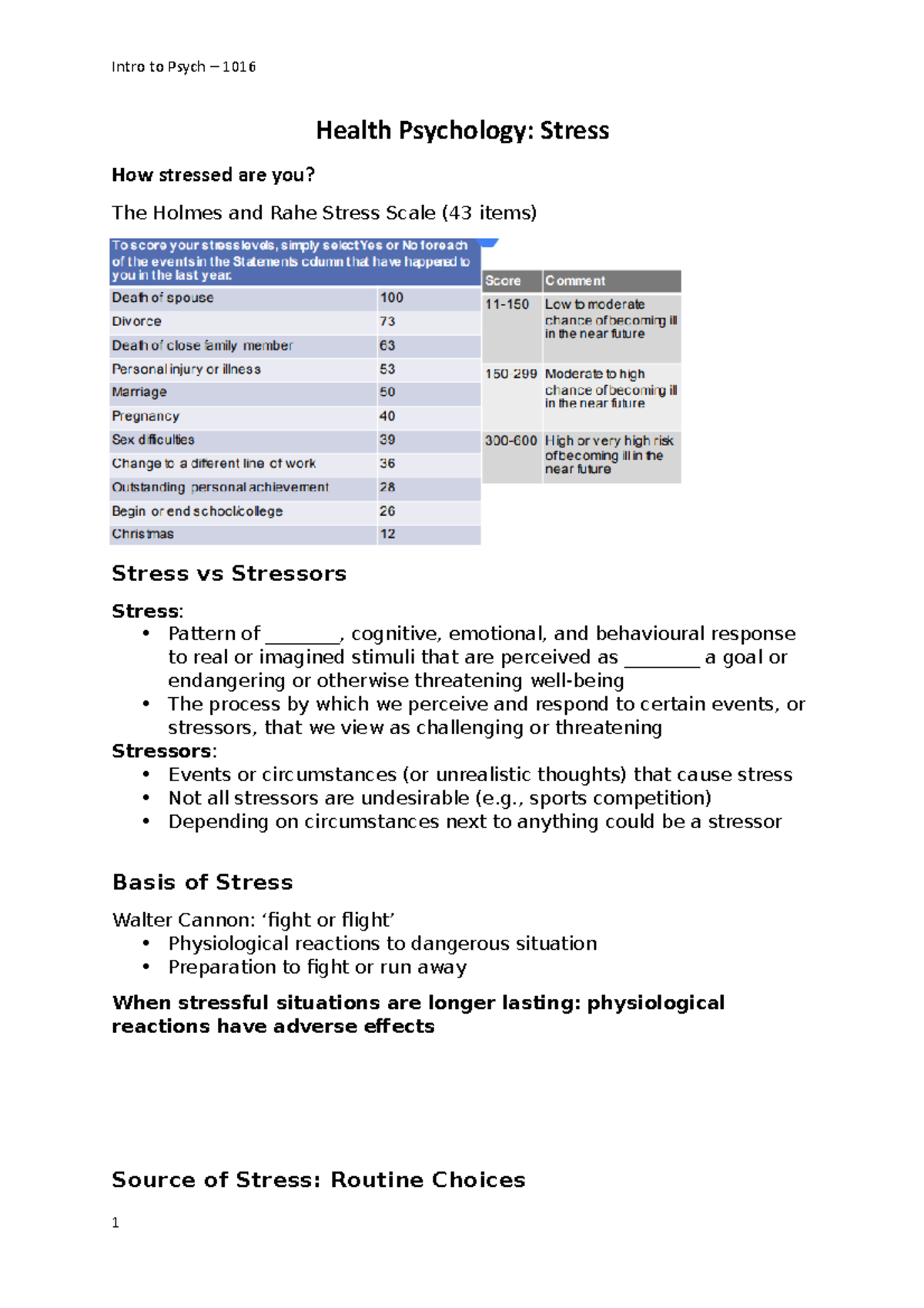 Health psychology stress - Health Psychology: Stress How stressed are ...