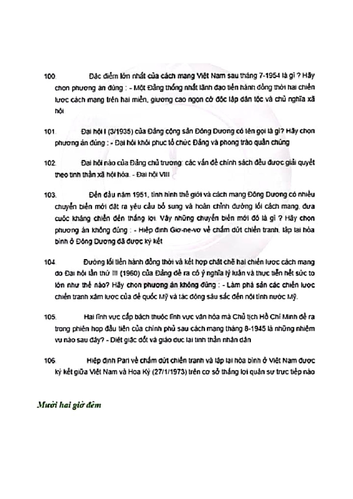 on tap lich su DCSVN - Lịch sử Đảng CSVN - Studocu