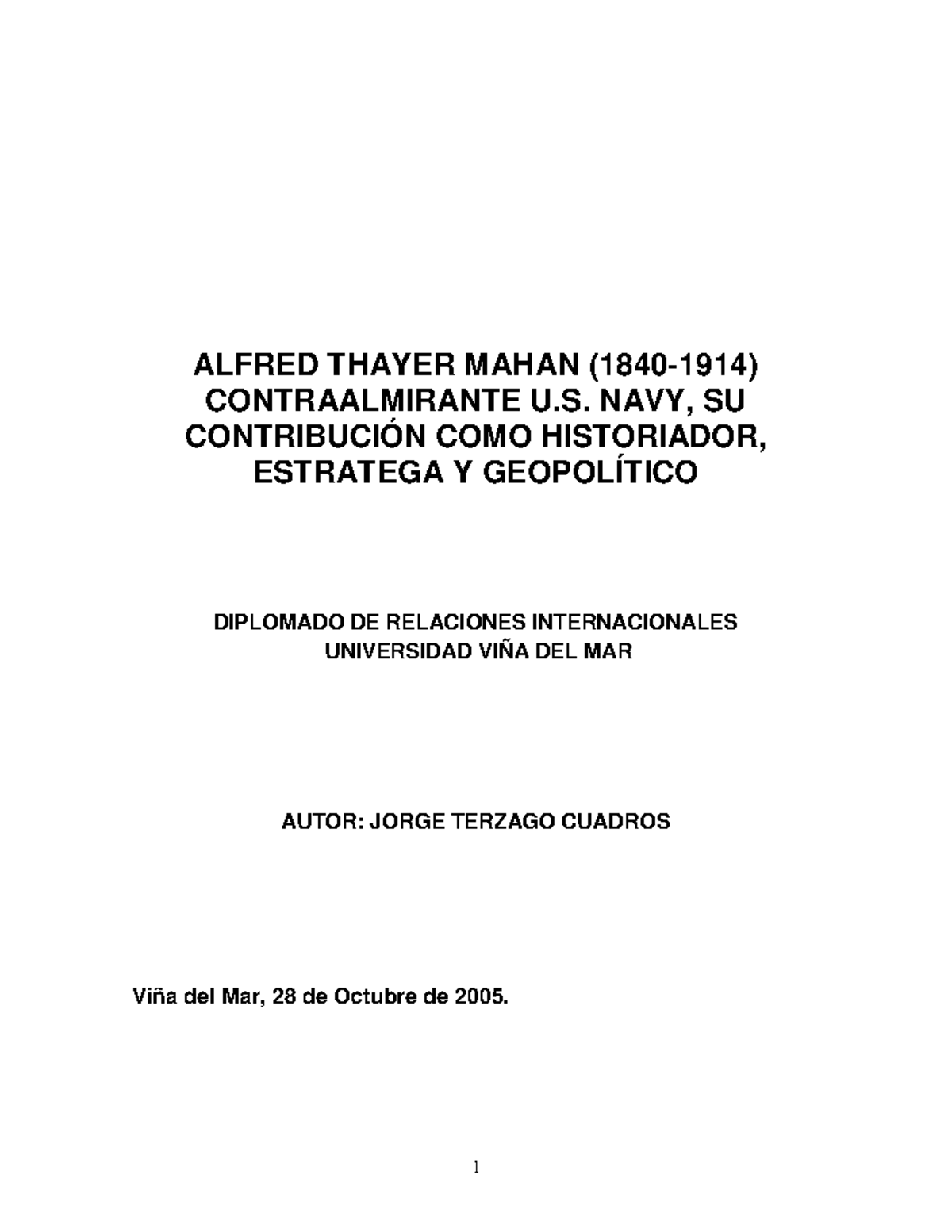 Mahan - ninguna - ALFRED THAYER MAHAN (1840-1914) CONTRAALMIRANTE U ...