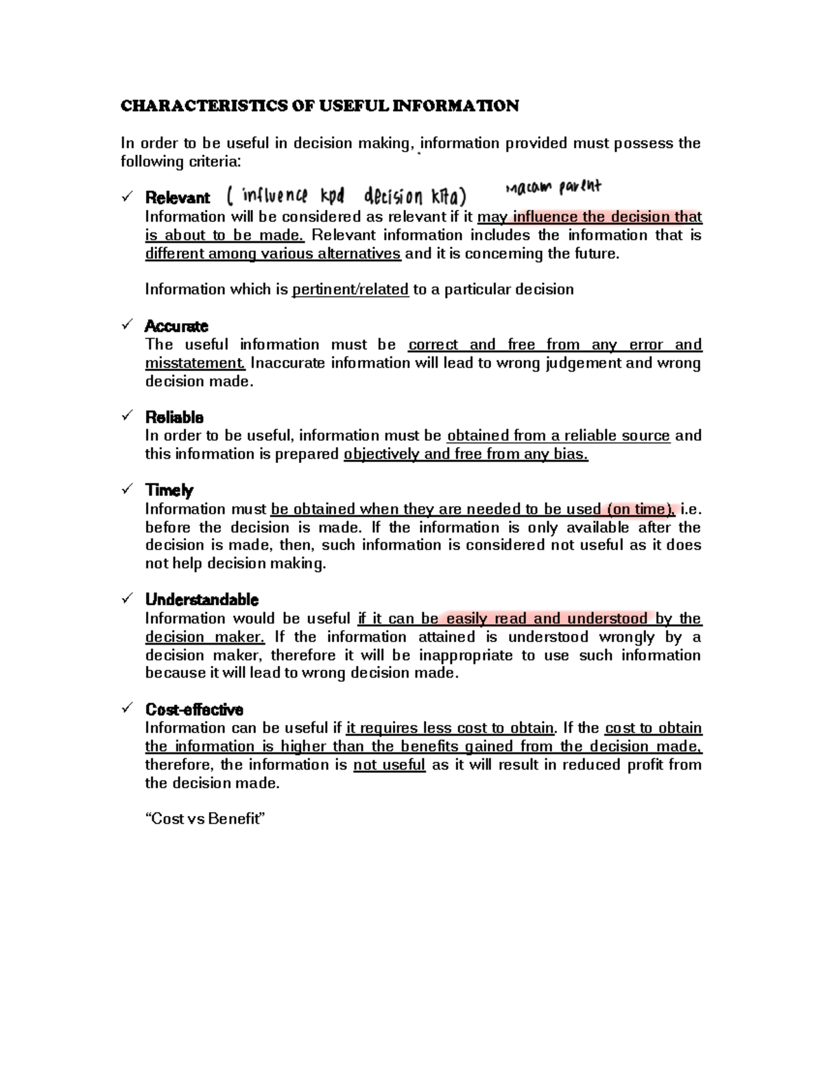 Characteristics Of Useful Information - CHARACTERISTICS OF USEFUL ... Characteristics Of Useful Information - CHARACTERISTICS OF USEFUL ...