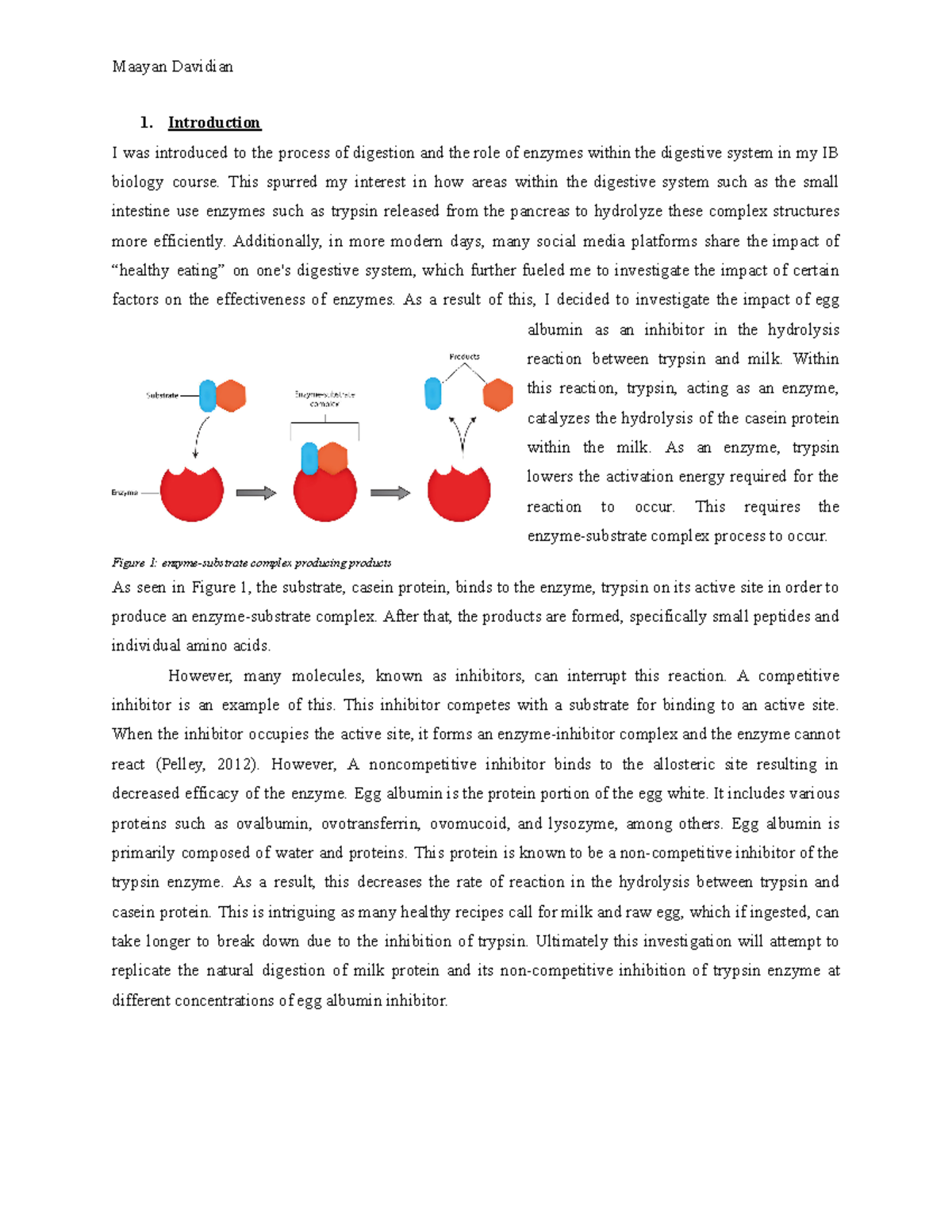 Biology IBDP HL Internal Assesment - 1. Introduction I was introduced ...