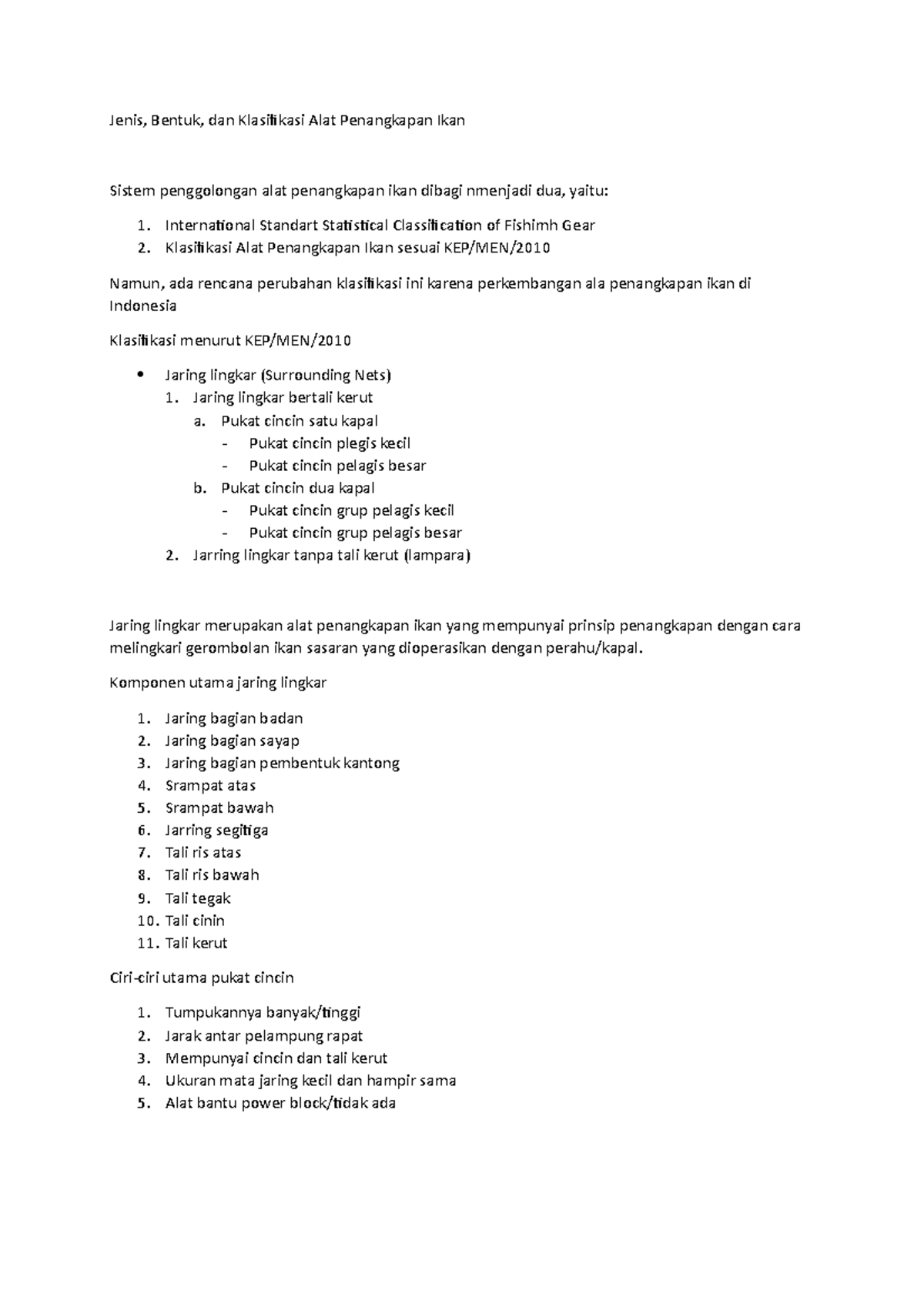 Jenis, Bentuk, dan Klasifikasi Alat Penangkapan Ikan - Jaring lingkar ...
