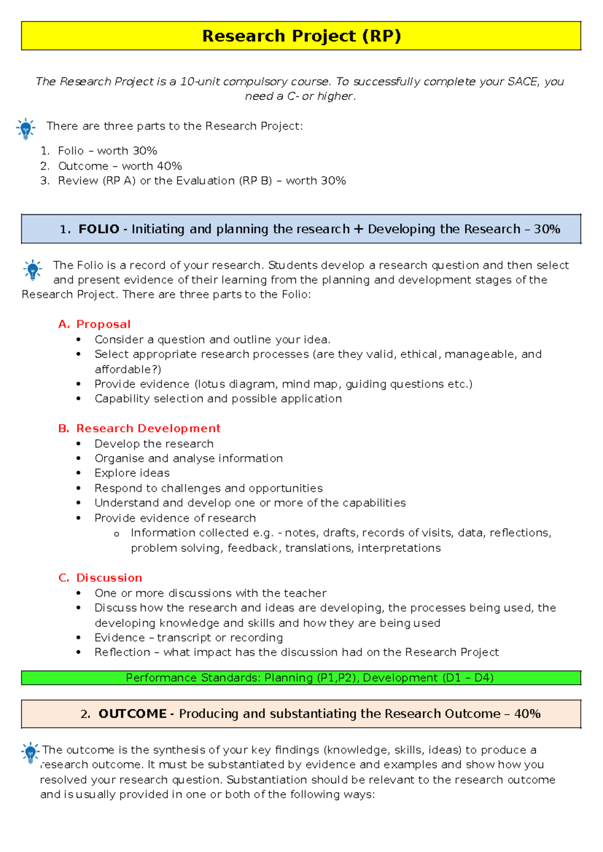 1. RP Overview - Good useful - Research Project (RP) The Research ...