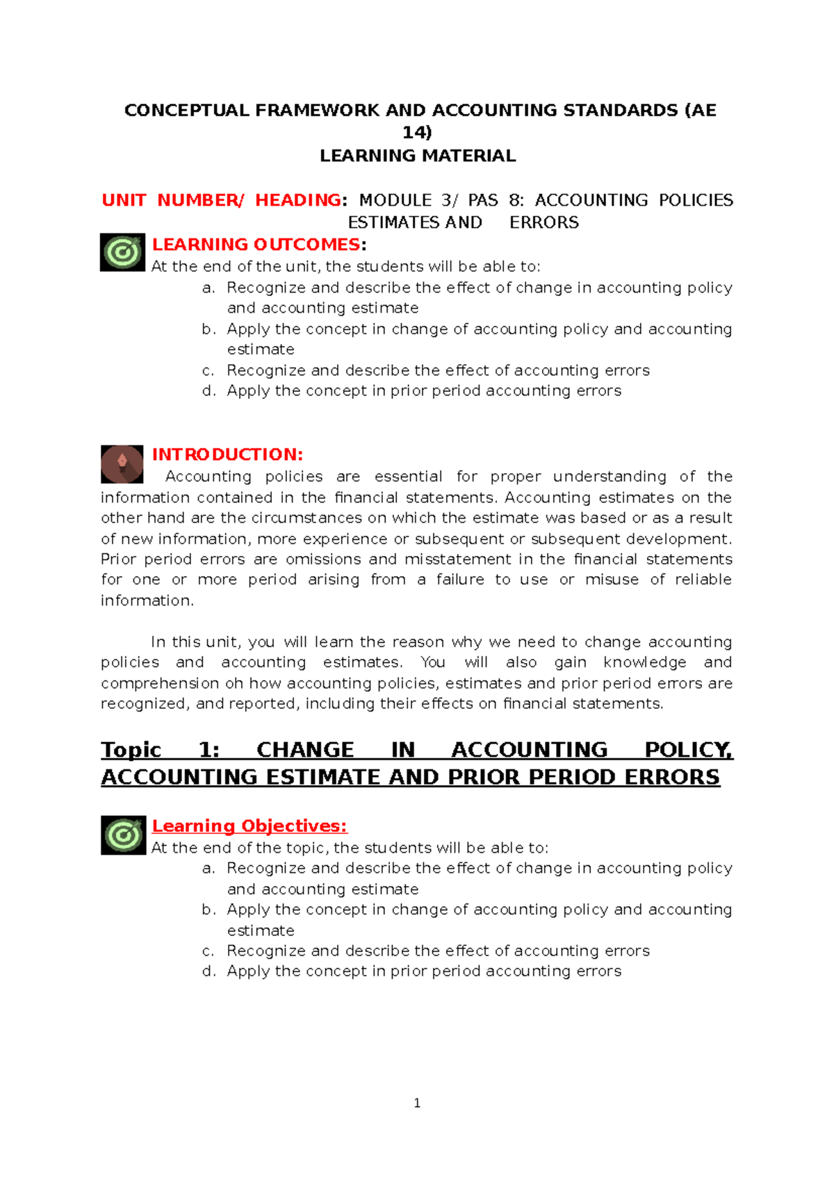5. reporting financial performance - CONCEPTUAL FRAMEWORK AND ...