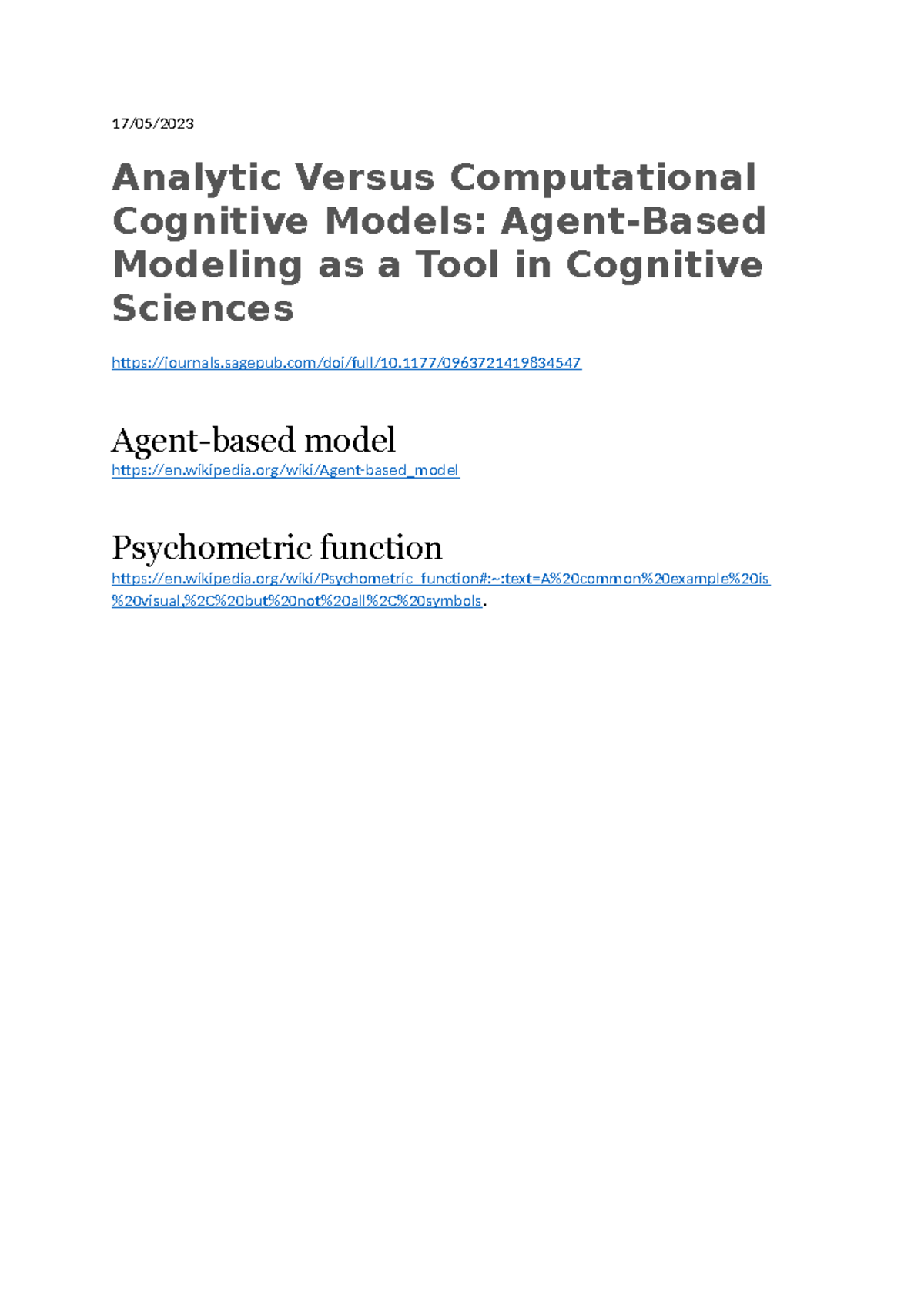 17 - Quantum Computing - Bearbeiten - 17/05/ Analytic Versus Computational Cognitive Models ...