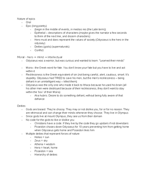 Why do we read Homer - Notes on discussion - Why do we read homer ...