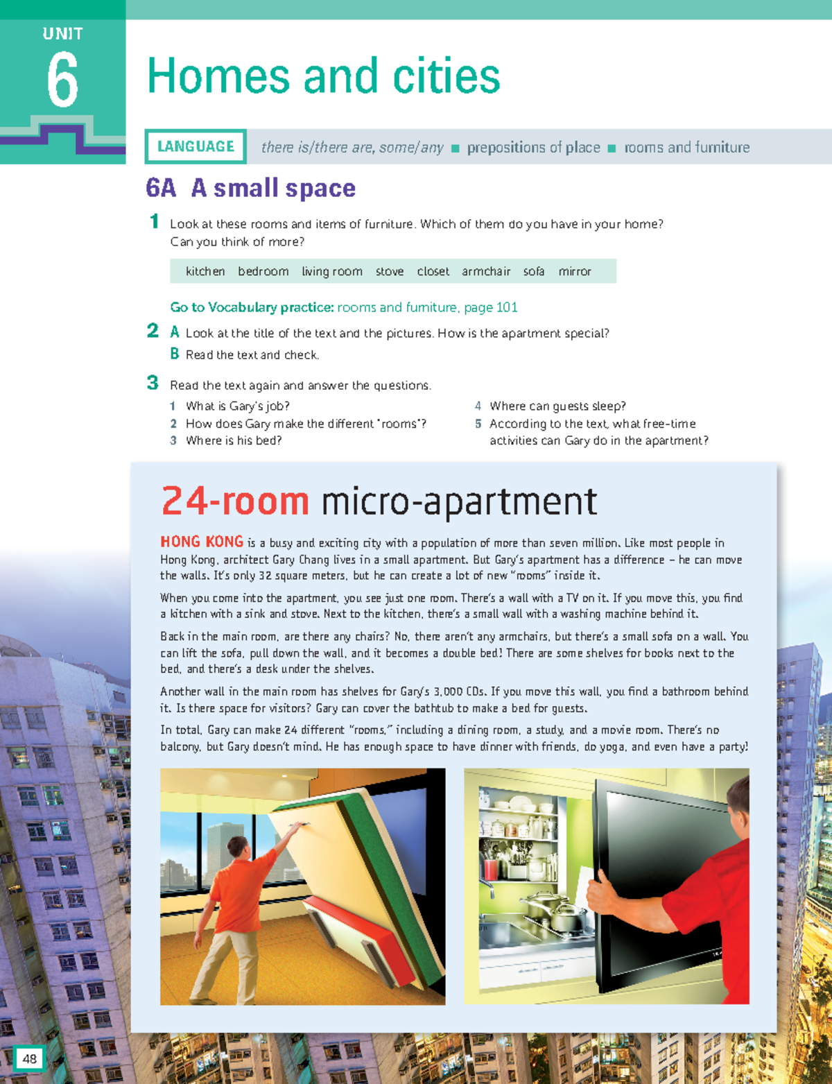 Lección 6A y 6B - UNIT 48 LANGUAGE there is/there are, some/any ...