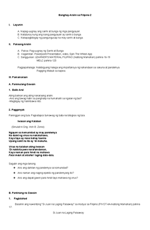 Lesson Planning - Republic of the Philippines NORTHERN BUKIDNON STATE ...