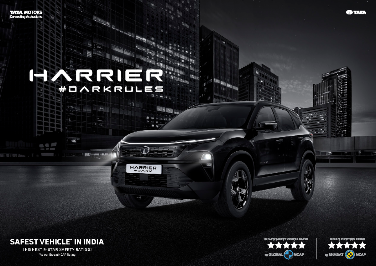 Harrier dark brochure mar 24 - SAFEST VEHICLE * IN INDIA (HIGHEST 5 ...