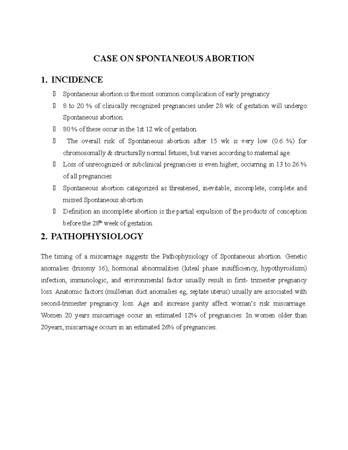 Obstetric History - Midwifery - Studocu