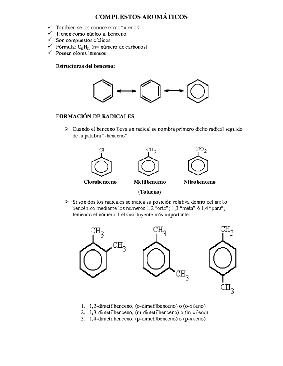 Compuestos Aromáticos - COMPUESTOS AROMÁTICOS También se los conoce ...
